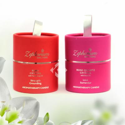 China Moisture Proof Cylinder Paper Tube Packaging 50mm Inner Diameter 80mm Height Custom Kraft Candle Holder for sale