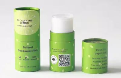 China Custom Push Up Paper Tube for Deodorant & Lip Balm - 5ml Capacity, Biodegradable Kraft Material with UV Printing Options for sale