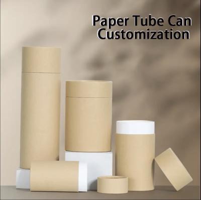 China Food Grade Kraft Paper Cylinder Containers 100pcs MOQ Mildew Resistant Tea Coffee Packaging for sale