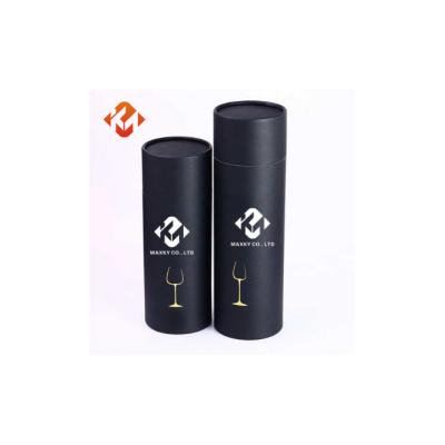 China Custom Biodegradable Wine Tube Gift Box 3000pcs MOQ with Food-Grade Kraft Paper 22×17×14cm Size for sale
