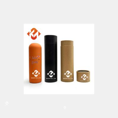 China Custom Wine Tube Packaging Box - 32×9×9 cm Cylindrical Design with Biodegradable Craft Paper for Bottle Storage for sale