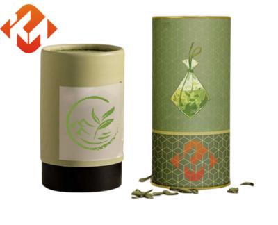 China Food Grade Paper Can 11x7x16cm Soft Touch Cardboard Tube Tea Packaging with 3000PCS MOQ and Custom Printing for sale