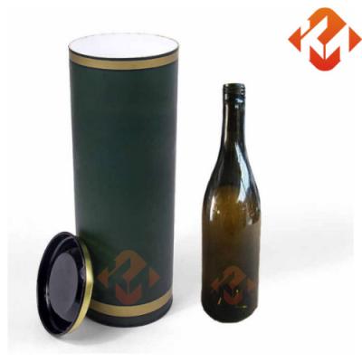 China Custom Cylindrical Wine Tube Packaging - Kraft Paper Jar with Metal Tinplate Cover - 3000pcs MOQ, 10-30 Day Production for sale