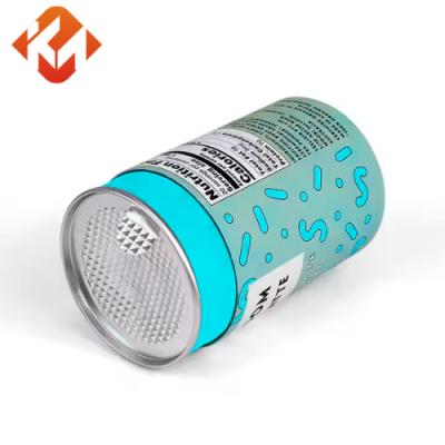 China Custom Cylindrical Food Packaging Paper Tube with Easy-Tear Lid - 3000pcs MOQ, Custom Sizes 52-180mm Diameter for sale