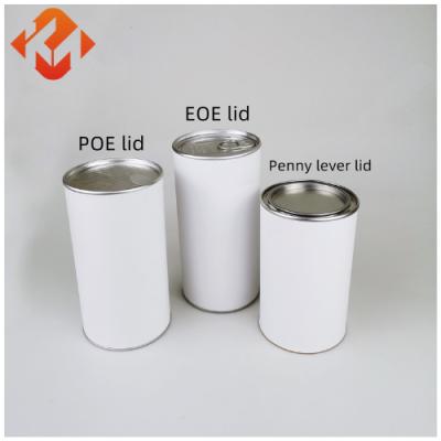 China Peel Off Lid Easy Open Cylinder Kraft Paper Canister Can Cardboard Tube Paper Packaging Custom Design for sale