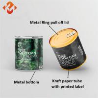 China Food Grade Paper Empty Can Tin for Canning Food Packaging Eco Friendly Metal Lid Milk Tea Powder Packaging for sale