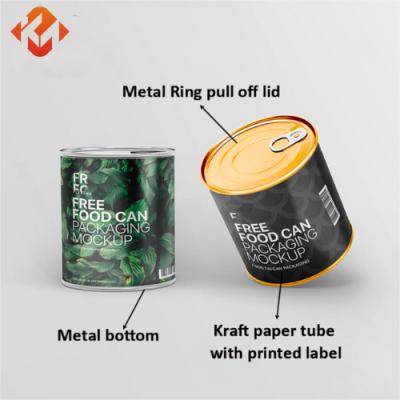 China Food Grade Paper Empty Can Tin for Canning Food Packaging Eco Friendly Metal Lid Milk Tea Powder Packaging for sale