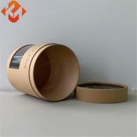 China Customized Printing Logo Packaging Paper Tube Food With Window Food Coffee Candle Kraft Paper Cylinder Box for sale