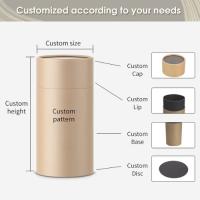 China Custom printed biodegradable kraft paper tubes, custom colors available, cylindrical packaging tubes with windows for clothing, scarves, silk handkerchiefs, etc. for sale