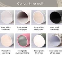 China Custom printed biodegradable kraft paper tubes, custom colors available, cylindrical packaging tubes with windows for clothing, scarves, silk handkerchiefs, etc. for sale