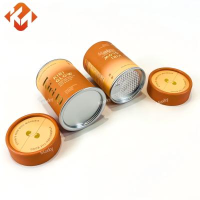 China Customizable biodegradable eco-friendly easy-tear capsule paper tube food grade coffee, tea, nut cardboard packaging container for sale