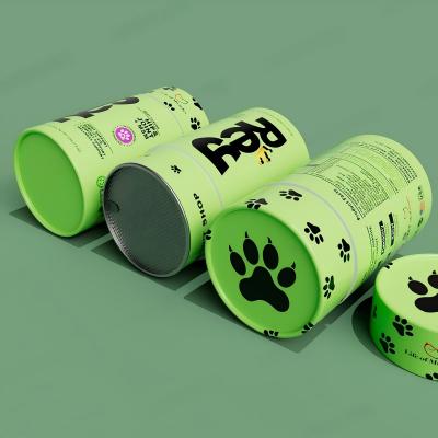 China Custom Food Grade Cylindrical Cardboard Protein Powder Packaging Tube with Peel Seal Cap for sale