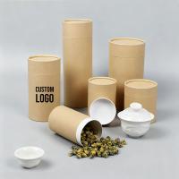 China Biodegradable Custom Logo Printing Food Grade Cardboard Container Craft Kraft Paper Tube Box Packaging for sale