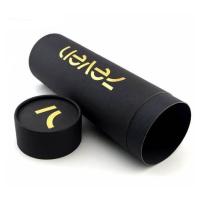 China Custom Size Sealed Lipstick Paper Tube Box Luxury Printed Kraft Black Cosmetic Paper Packaging Tube for sale