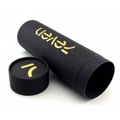 China Custom Size Sealed Lipstick Paper Tube Box Luxury Printed Kraft Black Cosmetic Paper Packaging Tube for sale