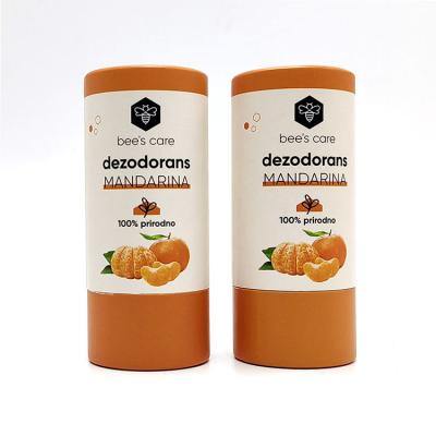 China Customized Eco-friendly Lipstick Push Pull Cosmetic Tube Deodorant Container Colored Cardboard for sale