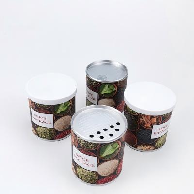 China Custom spice bottle cap cardboard spice jar paper jar packaging, recyclable condiment packaging for sale