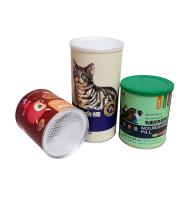 China Custom Printed Cardboard Pet Dog/Cat/Bird Food Nutritional Supplement Paper Tube Jar Box for sale