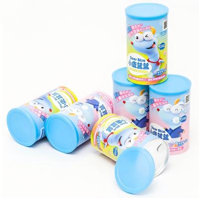China Cardboard Kraft Paper Empty Packaging Suitable For Supplement Baby Food Powder Paper Tube Packaging Box for sale