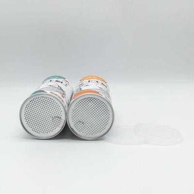 China Custom printed sealed paper tube with easy open lid for powder packaging food grade eco-friendly can container for sale