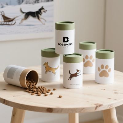 China Customizable color-coated, eco-friendly printed packaging rolls and empty paper tubes, suitable for pet food. for sale