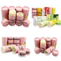 China Push-type lip balm deodorant packaging paper tube custom environmentally friendly biodegradable container for sale