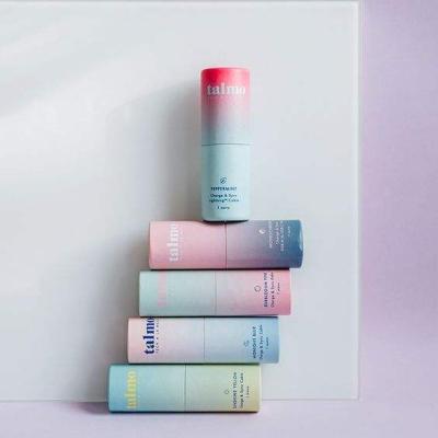 China Biodegradable paper tube packaging for cosmetic essential oils, customizable eco-friendly kraft paper tubes with caps. for sale