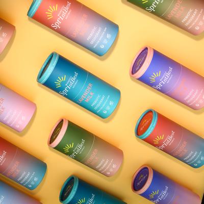 China Factory direct, biodegradable recycled paper deodorant can packaging containers for sale