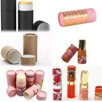 China Customized eco-friendly 40ml/1.2oz empty OEM cosmetic deodorant push-pull paper tube box for sale