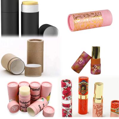 China Customized eco-friendly 40ml/1.2oz empty OEM cosmetic deodorant push-pull paper tube box for sale