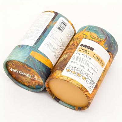 China Customized exquisite round paper boxes and paper tubes for eco-friendly tea packaging for sale