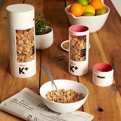 China Food-grade paper tubes, paper tubes for canned oatmeal breakfast foods with windows. for sale