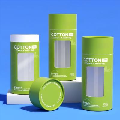 China Round paper tube packaging box for clothing and gifts, with a window, suitable for scarves. for sale