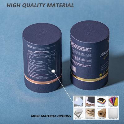 China Custom-made food-grade round paper tube packaging, suitable for dried fruit/tea/coffee packaging containers. for sale
