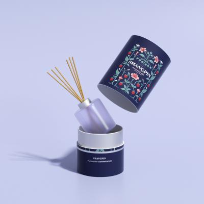 China Black round glass bottle aromatherapy gift set, luxurious packaging, paper tube. for sale
