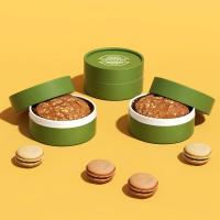 China Customizable food-grade luxury biodegradable cardboard dessert gift boxes and baking cake molds with food labels. for sale