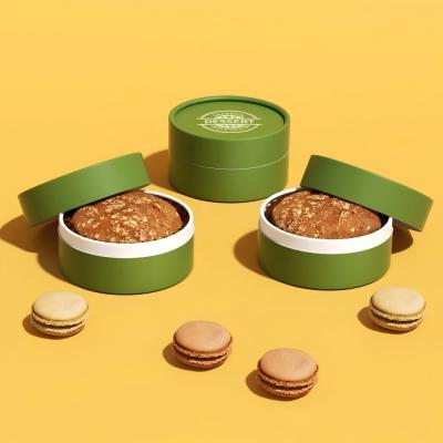 China Customizable food-grade luxury biodegradable cardboard dessert gift boxes and baking cake molds with food labels. for sale