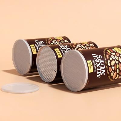 China Food-grade aluminum foil cylindrical paper tube composite can (for storing coffee nuts) for sale