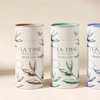 China Luxury round cardboard food container tube box, suitable for tea packaging for sale
