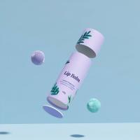 China Recyclable and environmentally friendly cylindrical push-pull lip balm tube, paper lip balm tube packaging. for sale