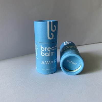 China Kraft paper cylindrical cardboard push tube cosmetic cylindrical packaging kraft paper tube, suitable for lip balm for sale