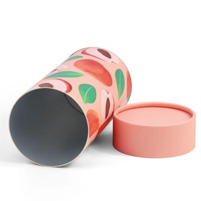 China Eco-friendly matcha cardboard can cylindrical packaging with lid, food-grade tea paper tube for sale