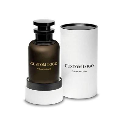 China Essential oil cylindrical kraft paper tube packaging, round perfume box with custom logo. for sale