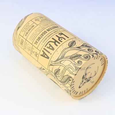 China Recyclable cylindrical kraft paperboard tube packaging boxes, suitable for gift, tea, coffee and food packaging. for sale