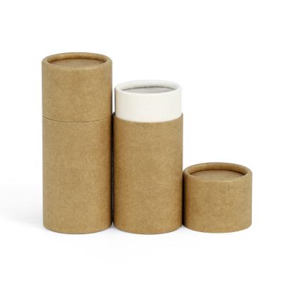 China Recycled kraft paperboard tubes in white, brown, and black, custom logo printing available, for packaging. for sale