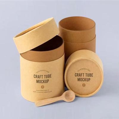 China Round cylindrical food-grade tea packaging tube box round container kraft paper tube for sale