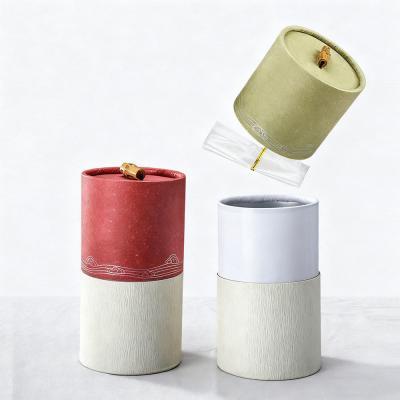 China Deluxe biodegradable cylindrical packaging boxes suitable for coffee, tea, and loose tea; food-grade kraft paper tubes. for sale