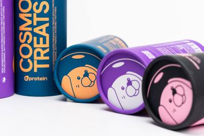 China High-quality custom-made eco-friendly cylindrical paper cans with rolled edges, suitable for pet food. for sale