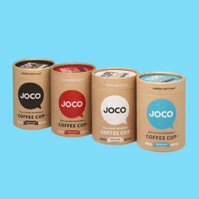 China Custom logo natural kraft paper cans, biodegradable, environmentally friendly and recyclable, perfect for cereal snacks and gifts. for sale