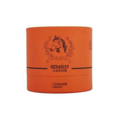 China Biodegradable Cylinder Paper Tube Packaging Custom Color for Horse Oil Skincare Cream Moisturizing Repair for sale